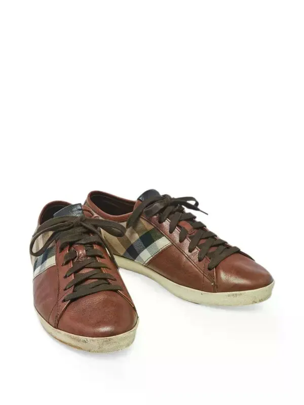 Burberry Nova Check Paneled Low-top Sneakers