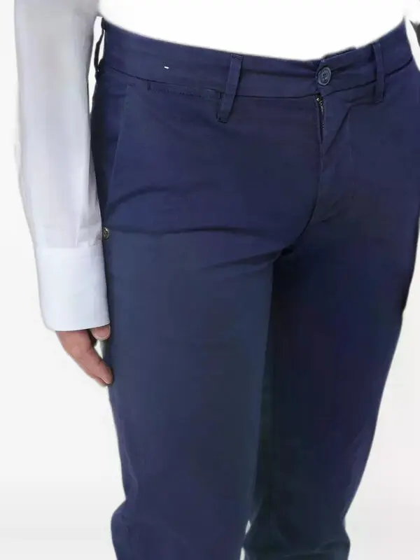RE-HASH Stretch-cotton Chino Trousers - Blue