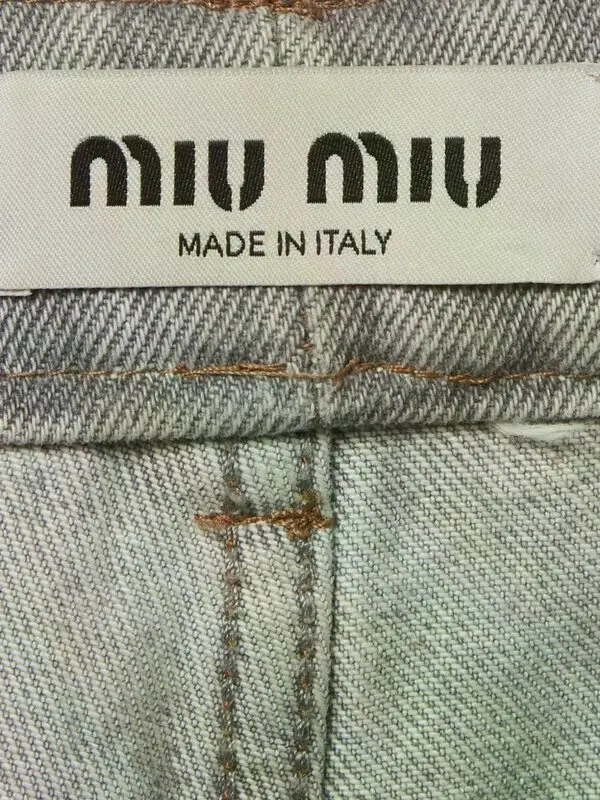 Miu Miu Straight-fit Raw-hem Jeans