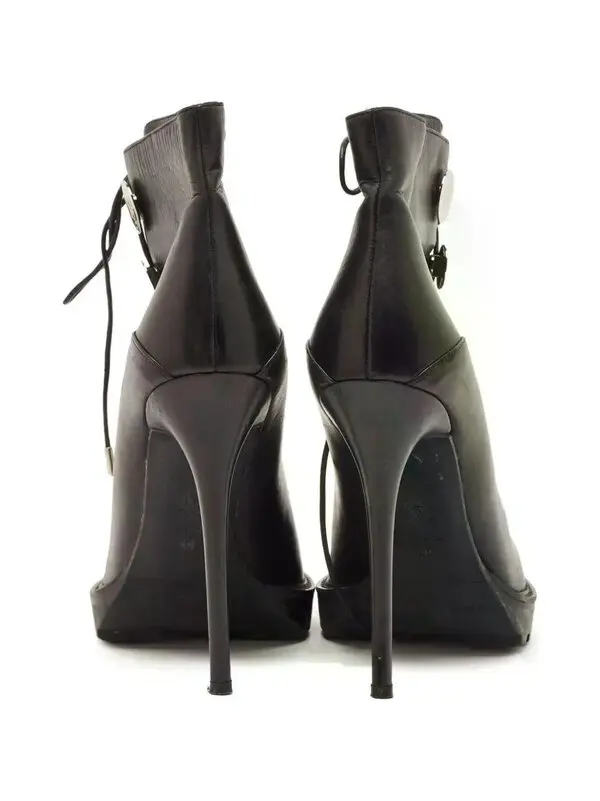 Alexander McQueen Leather Ankle Boots With Silver-tone Button Embellishments