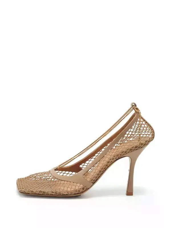 Bottega Veneta Stretch Mesh Heeled Pumps - Neutrals
