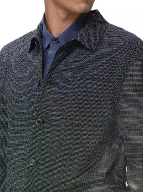 Emporio Armani Check-pattern Single-breasted Blazer
