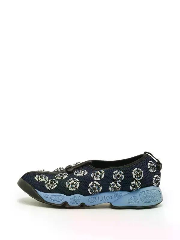 Dior Fusion Crystal-embellished Mesh Sneakers - Blue