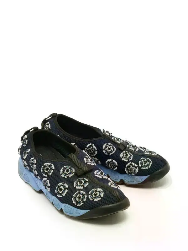 Dior Fusion Crystal-embellished Mesh Sneakers - Blue