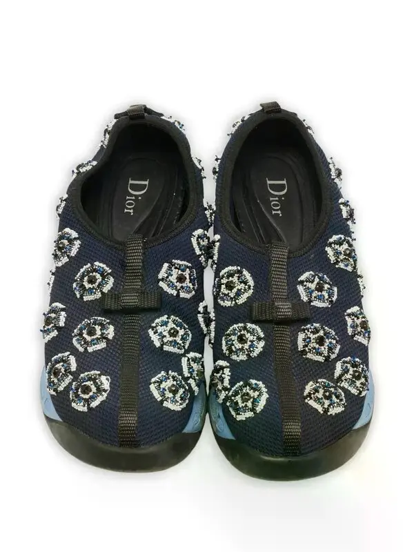 Dior Fusion Crystal-embellished Mesh Sneakers - Blue