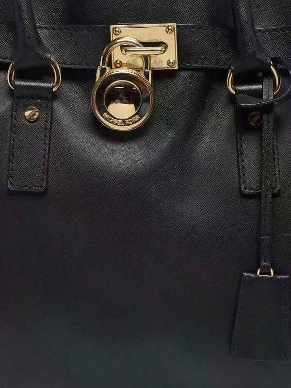 Michael Kors Hamilton Leather Tote Bag - Black