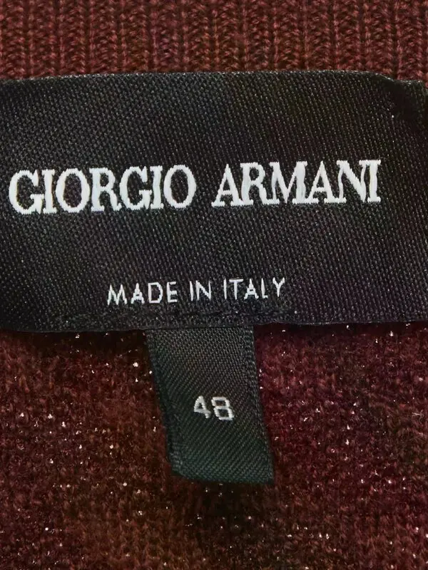 Giorgio Armani Geometric Pattern Knit Sweater