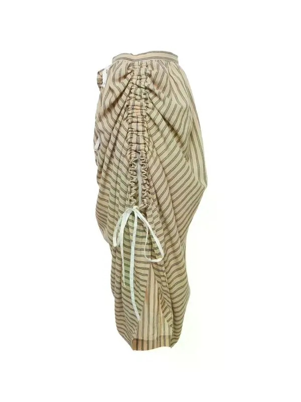 Loewe Striped Ruched Maxi Skirt