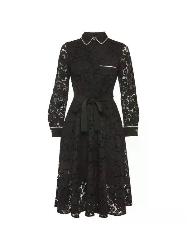 Carolina Herrera Guipure Lace Midi Dress - Black