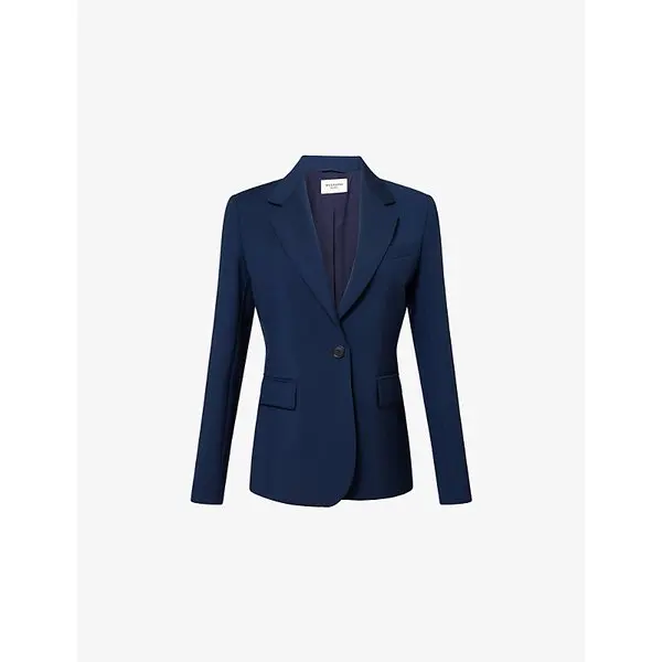 Max Mara Single-breasted Wool Blazer - Navy