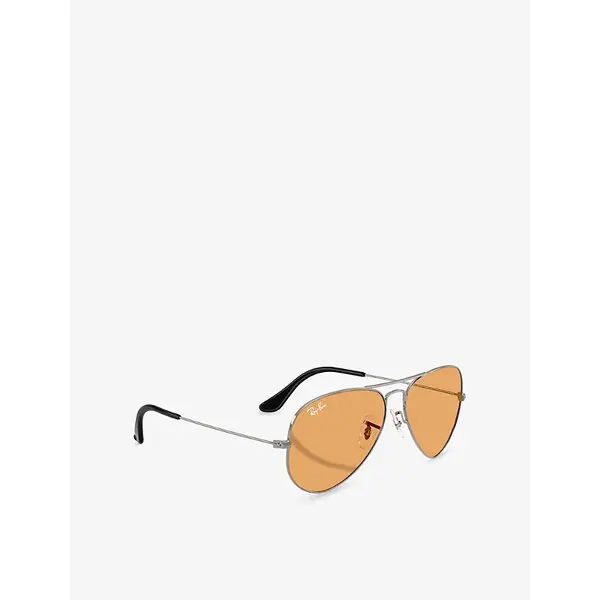 Ray-ban Aviator-frame Metal Sunglasses - Grey
