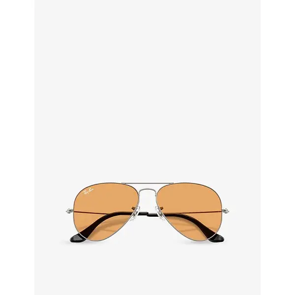 Ray-ban Aviator-frame Metal Sunglasses - Grey