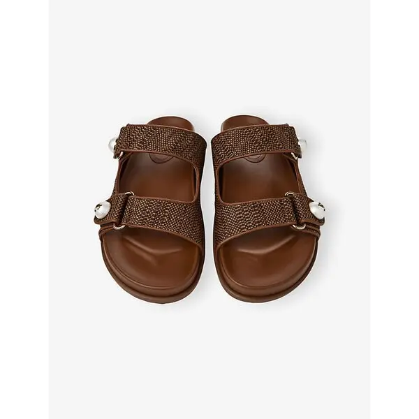 JIMMY CHOO Fayence Raffia Sandals