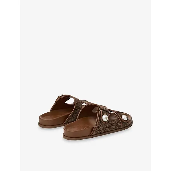 JIMMY CHOO Fayence Raffia Sandals