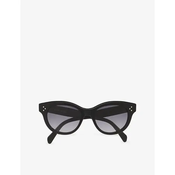 Celine Round-frame Acetate Sunglasses - Black