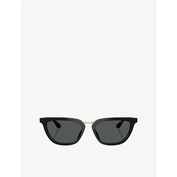Giorgio Armani Cat Eye Acetate Sunglasses - Black