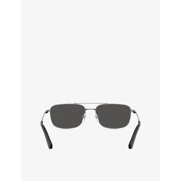 Burberry Be3170 Rectangular-frame Metal Sunglasses