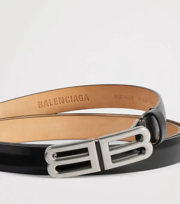 Balenciaga Leather Bb Belt