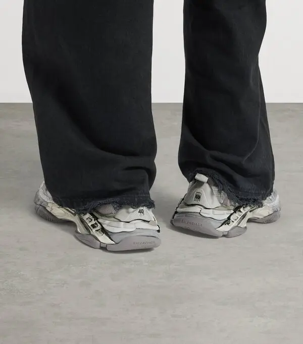 Balenciaga Triple S.2 Distressed Sneakers - Grey