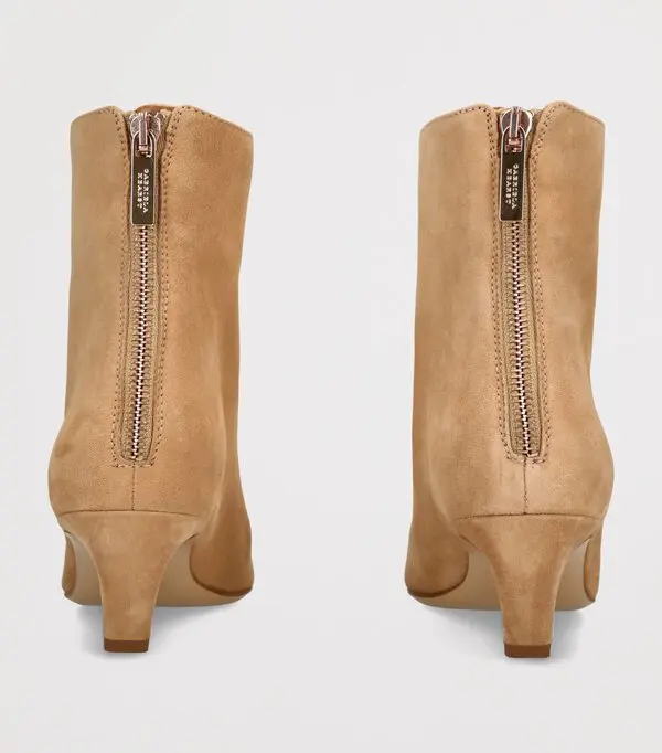 Gabriela Hearst Suede Clayton Ankle Boots - Beige