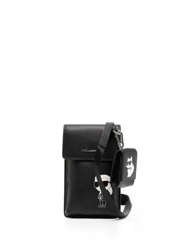 Karl Lagerfeld Kikonik 20 Leather Pouch - Black