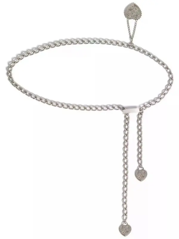 Dsquared2 Heart Pendant Chain-link Belt - Silver