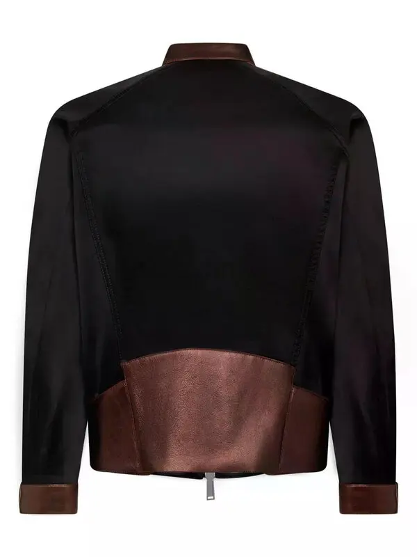 Dsquared2 Metallic Panelled Bomber Jacket - Brown