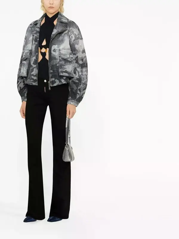 Dsquared2 Camouflage Denim Jacket - Black
