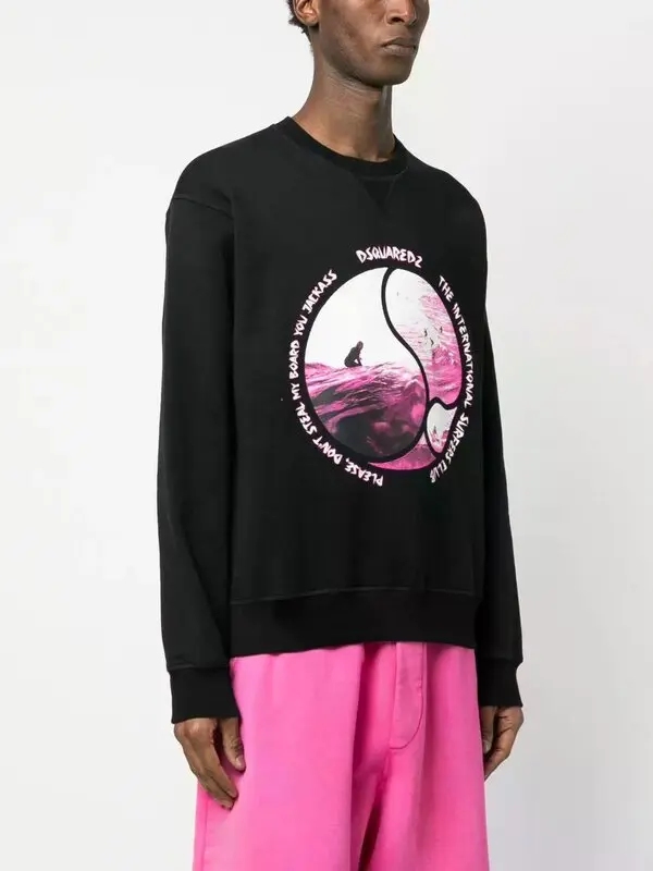 Dsquared2 Logo Print Cotton Sweatshirt