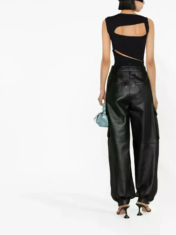 Dsquared2 Sheepskin Leather Cargo Trousers