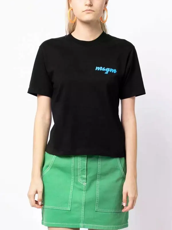 MSGM Logo Print Short Sleeve T-shirt