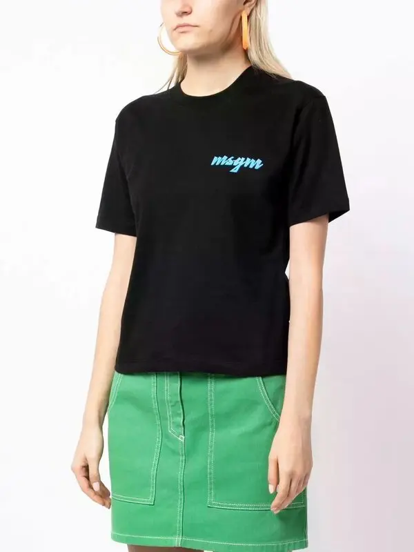 MSGM Logo Print Short Sleeve T-shirt