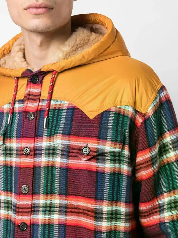 Dsquared2 Checked Hooded Fleece Jacket