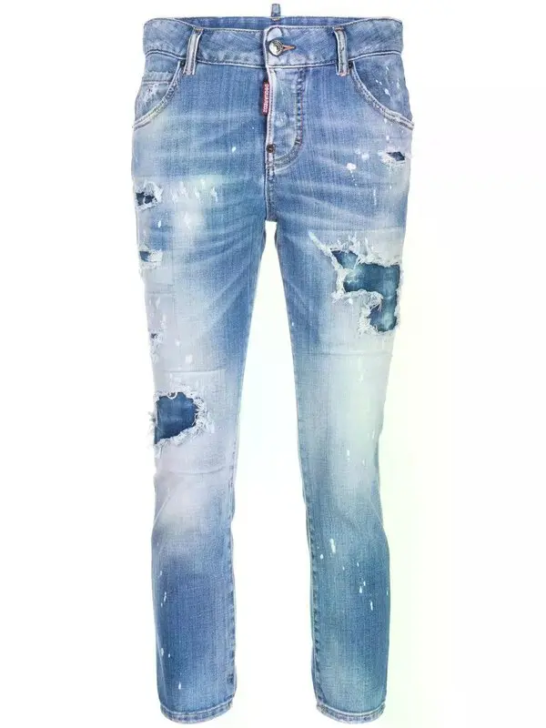 Dsquared2 Cropped Distressed Jeans
