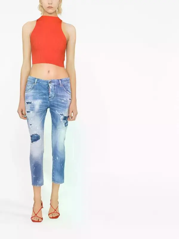 Dsquared2 Cropped Distressed Jeans