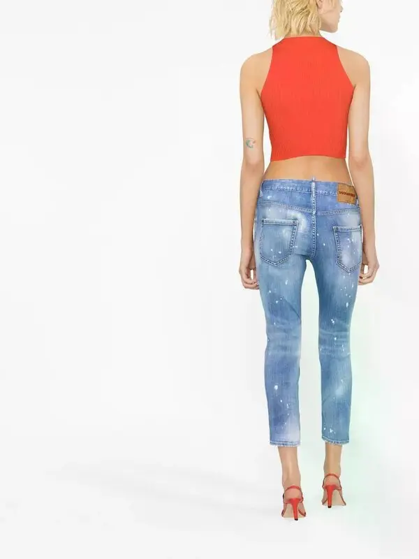 Dsquared2 Cropped Distressed Jeans