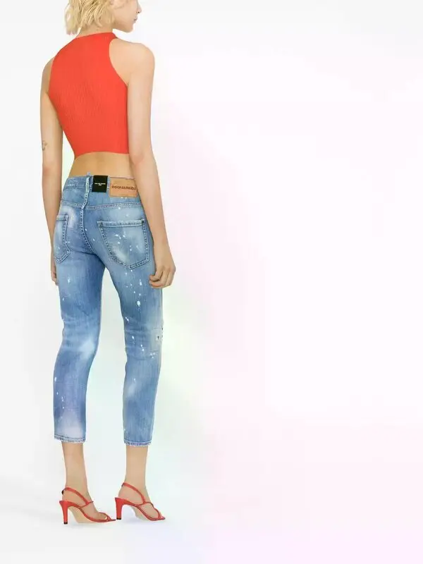 Dsquared2 Cropped Distressed Jeans