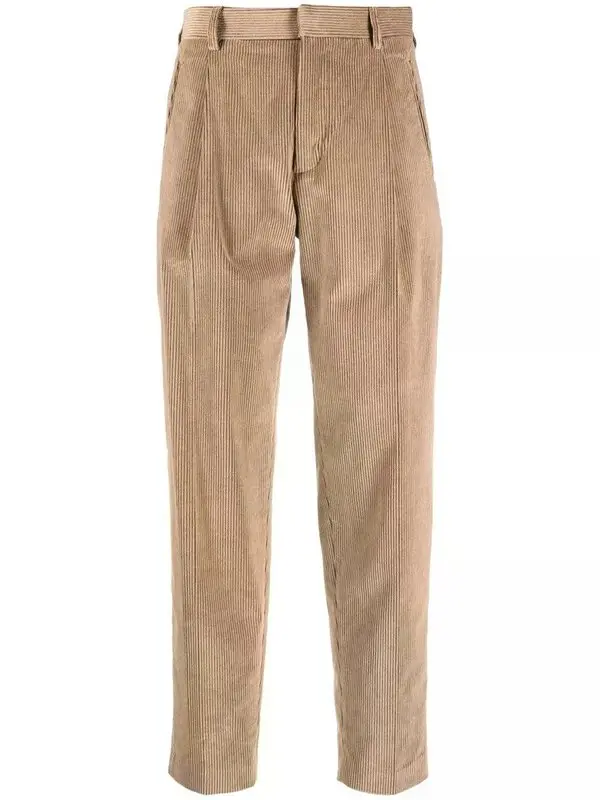 Woolrich Pleat-detail Corduroy Trousers - Brown