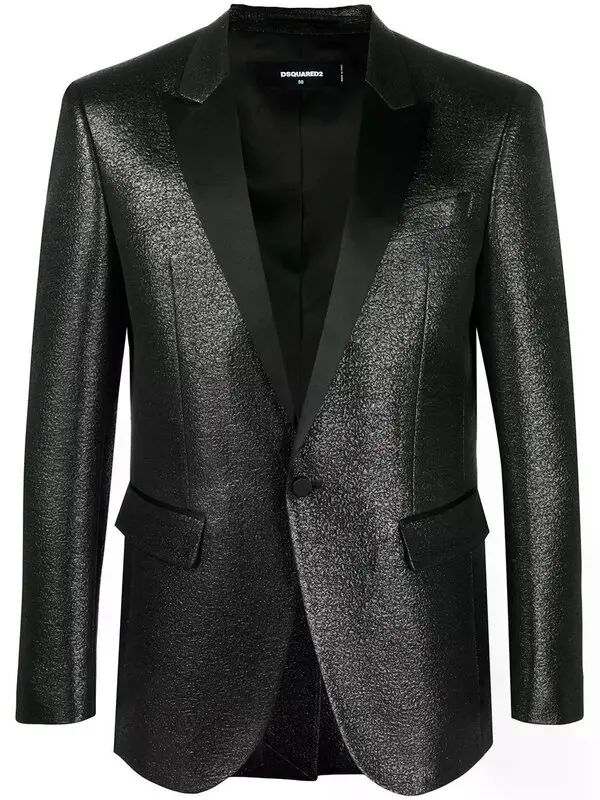 Dsquared2 High-shine Brocade Pattern Blazer