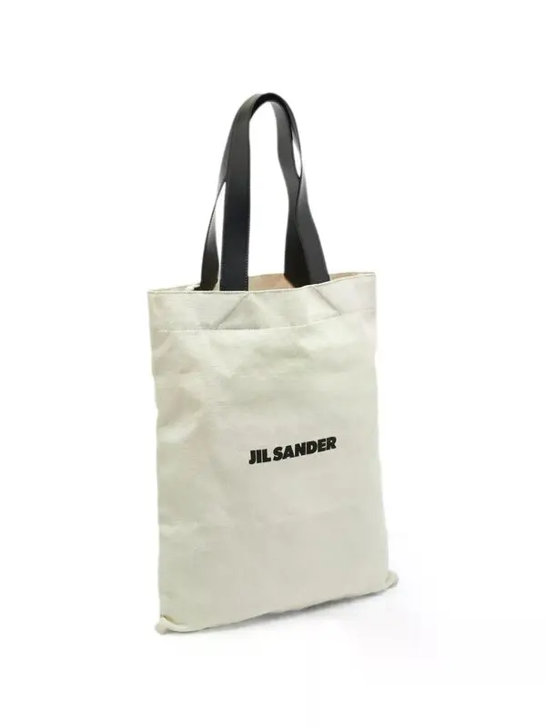 JIL SANDER Logo Print Tote Bag - Neutrals