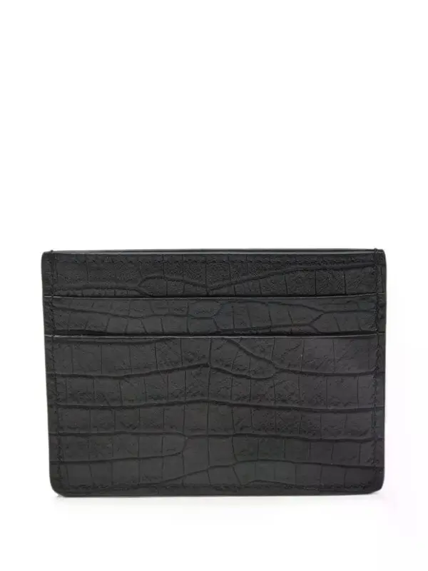 GIUSEPPE ZANOTTI Croc-embossed Leather Cardholder - Black