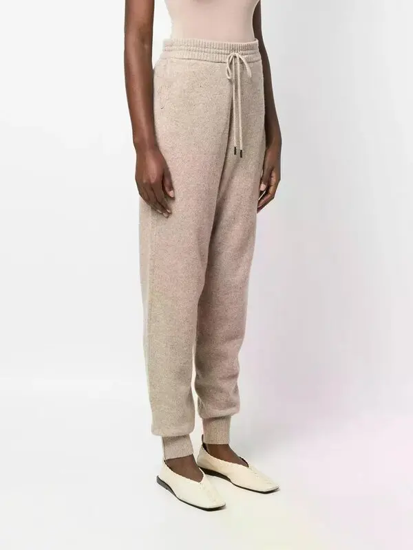 Woolrich Khaki Virgin Wool Knitted Drawstring Waist Trousers