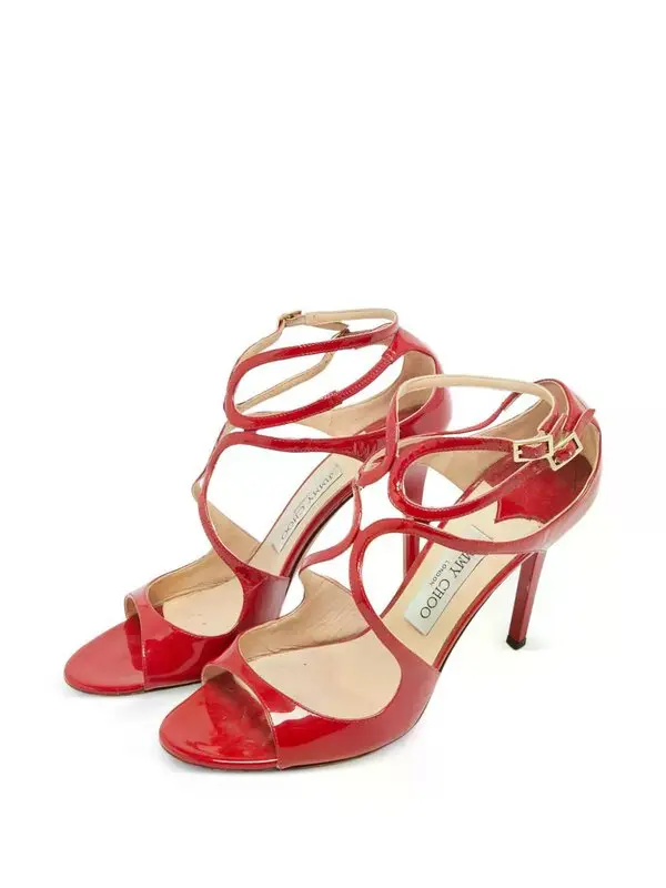 JIMMY CHOO Lance Leather Heeled Sandals