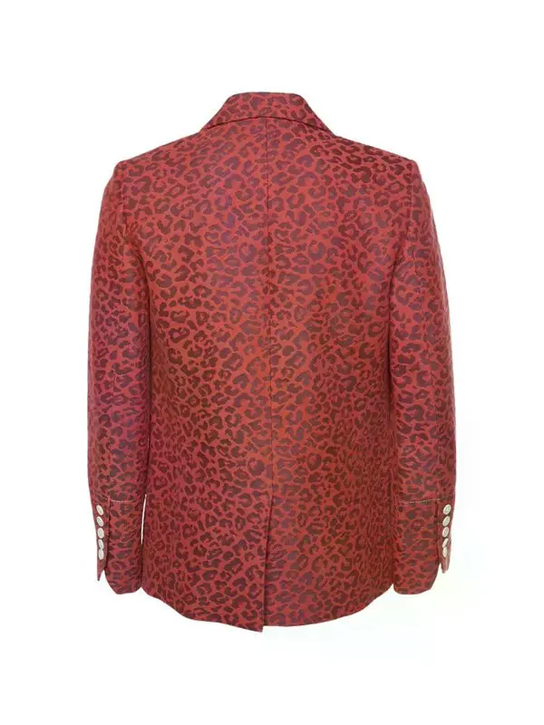 Zadig&Voltaire Leopard-jacquard Single-breasted Blazer - Red
