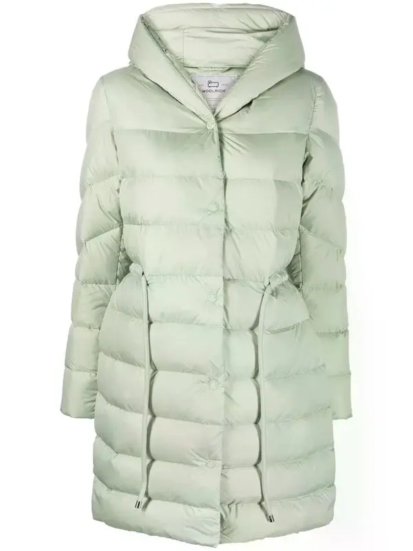Woolrich Ellis Long Feather-down Jacket - Green