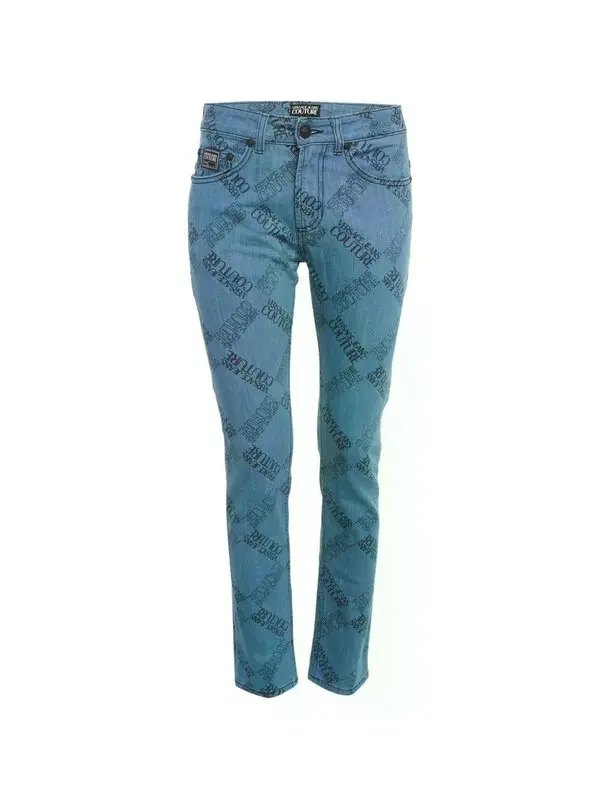 Versace Logo Print Skinny Jeans
