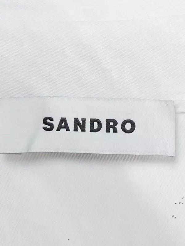 Sandro Gabardine Knotted Shirt Dress