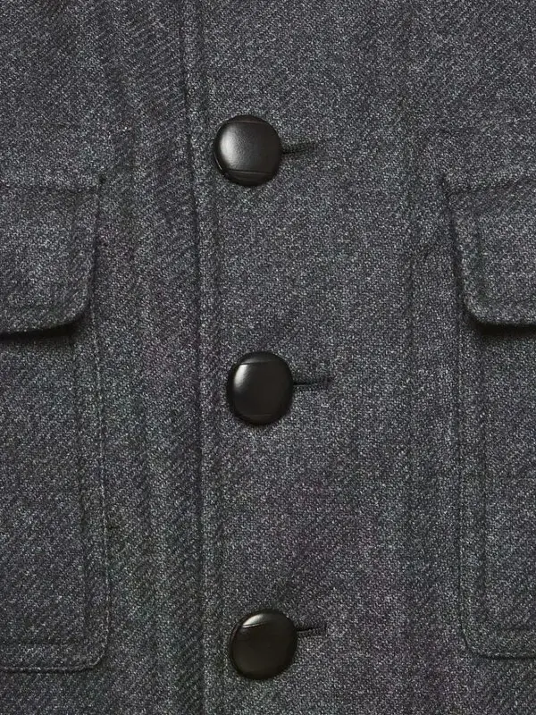 Alexander McQueen Shearling Collar Single-breasted Coat