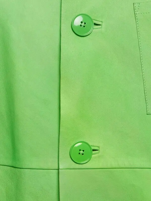 Ralph Lauren Button-up Leather Coat