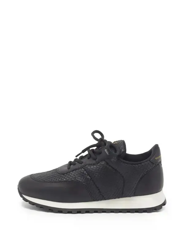 GIUSEPPE ZANOTTI Jimi Python-embossed Sneakers - Black